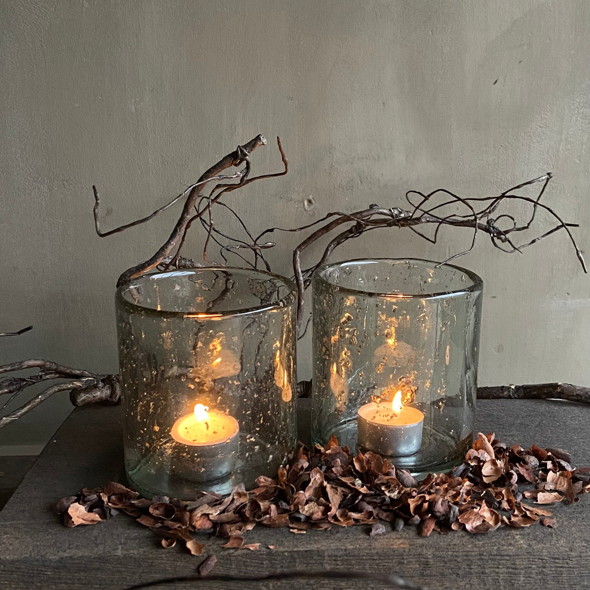 Glass windlight M – Oud en Stoer Woonaccessoires
